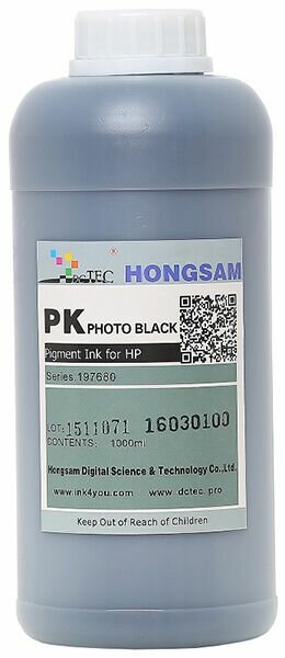 Чернила DCTec пигментные HP Z2100 Photo Black (фото черный) 1000 мл