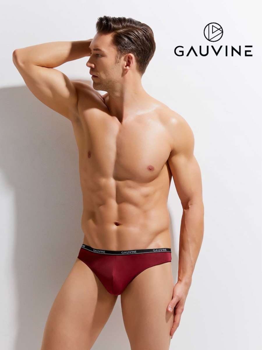 Мужские трусы тонги бордовые GAUVINE 1009 M (46)