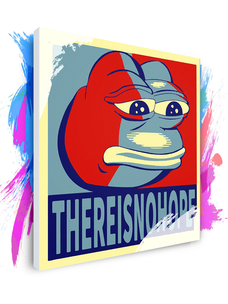 Картина по номерам на холсте Грустный Pepe the Frog, 90 х 90 см