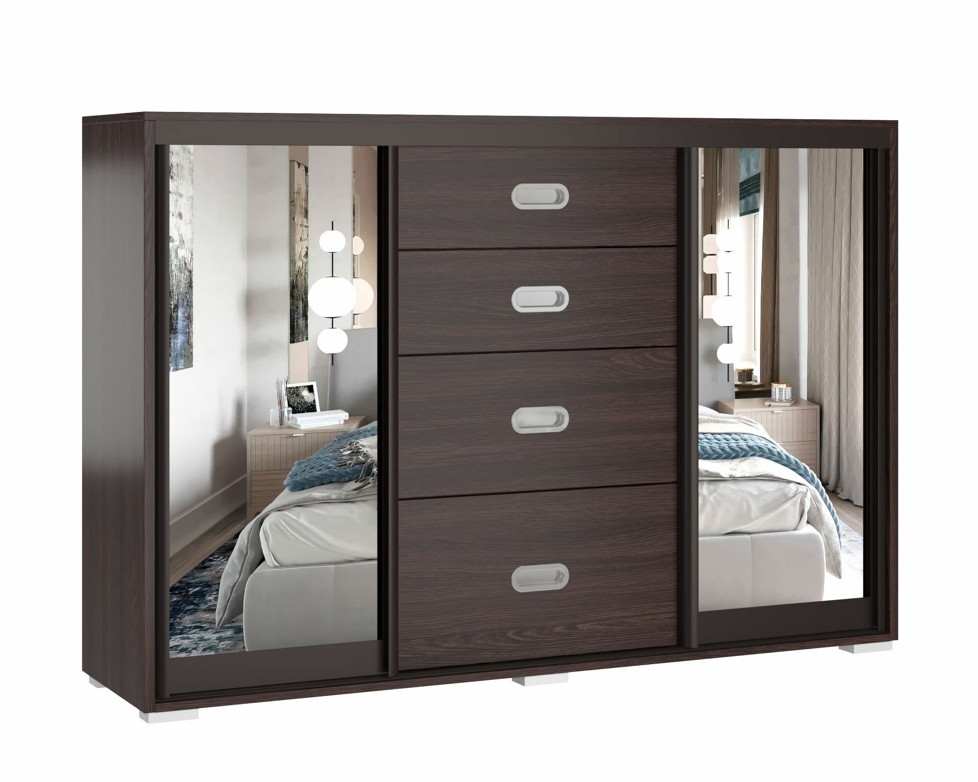 Комод для вещей "Рубин 4" 150х102х45, венге цаво