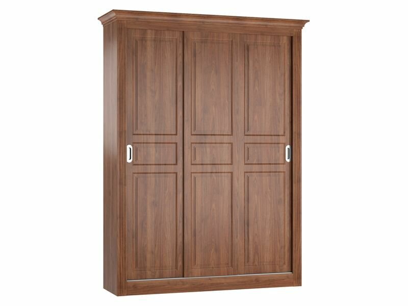 Шкаф купе для одежды Мебель на Руси "Классика 8" 170х200х60 Орех экко / Орех гварнери