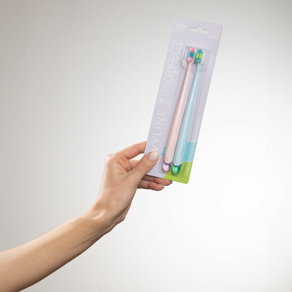 Зубная щетка Revyline Perfect №1 Duo Purple+Blue, ультрамягкая.