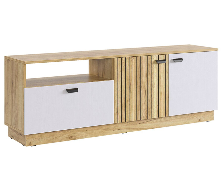 ТВ-Тумба Woodville Моди дуб крафт золотой / белое дерево