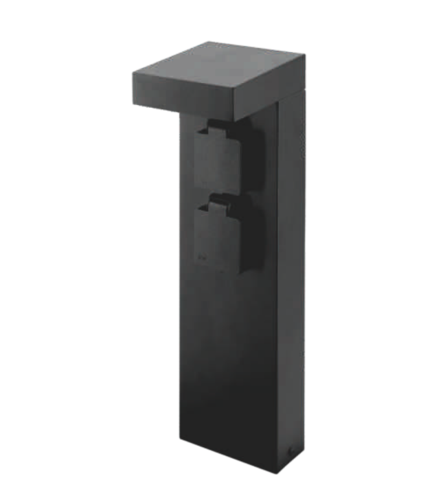 Садовая розетка серии NCR-560DL IP44 H-362мм 2 розетки UNI HAUSS