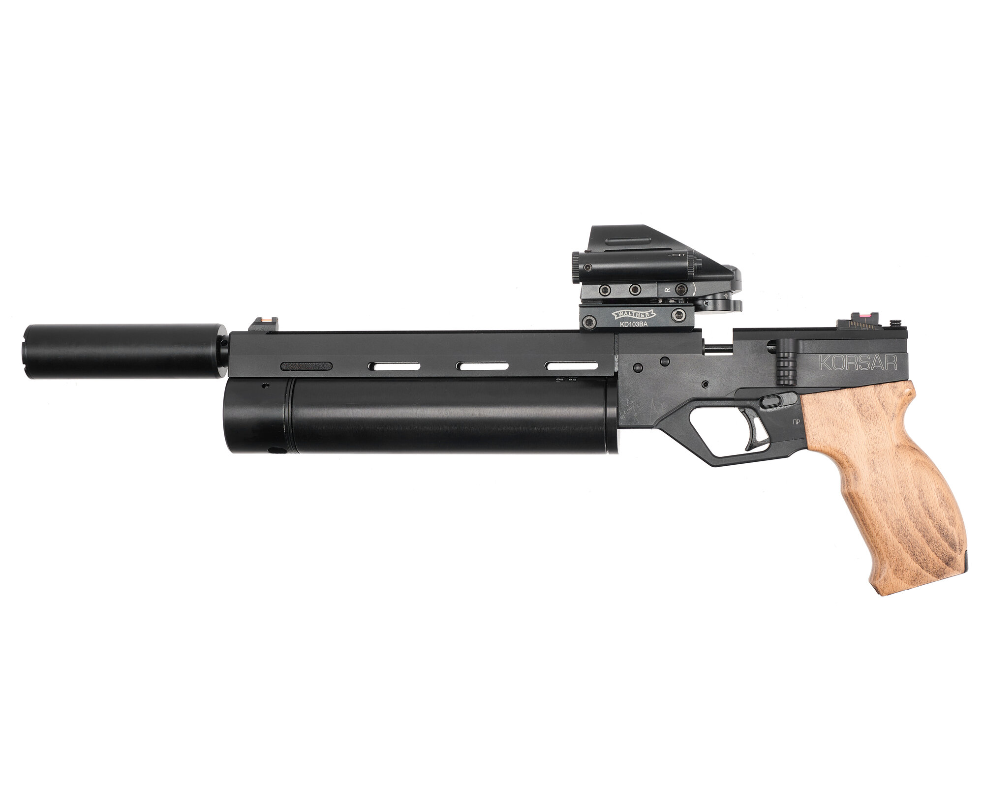 Пневматический пистолет Krugergun Корсар 4.5 мм (240 мм, D42, с манометром, дерево, редуктор)