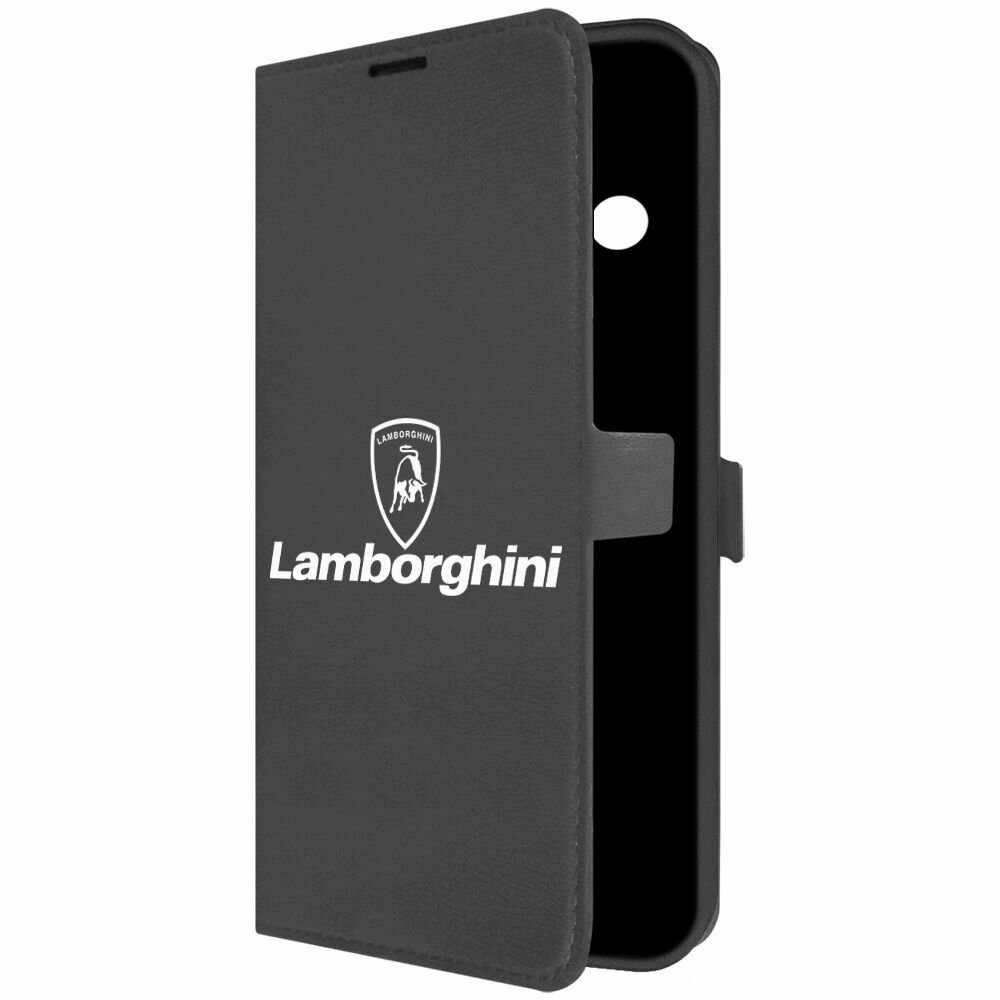 Чехол-книжка Krutoff Eco Book для Realme 11 Pro+ Lamborghini (Ламборгини) (черный)