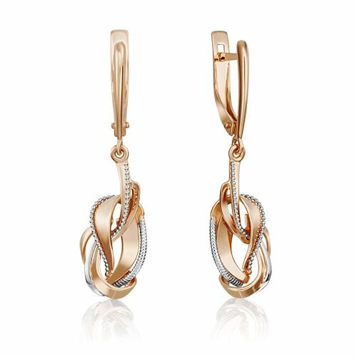 Серьги, красное золото, 585 проба