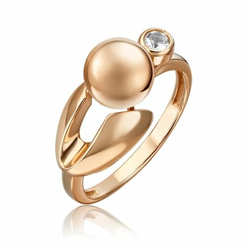 Кольцо, красное золото, 585 проба, топаз