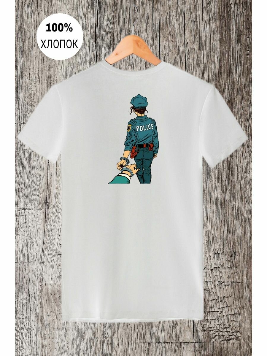 Футболка девушка полицейский police