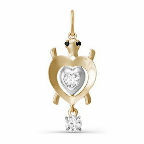 Подвеска, красное золото, 585 проба