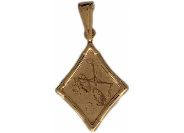 Подвеска, красное золото, 585 проба