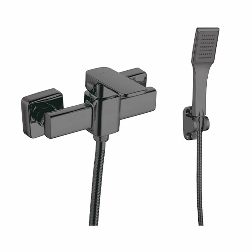 Смеситель для ванны ViEiR GUNZI 113561G Графит, темно-серый без излива, однорычажный с душевой лейкой и шлангом