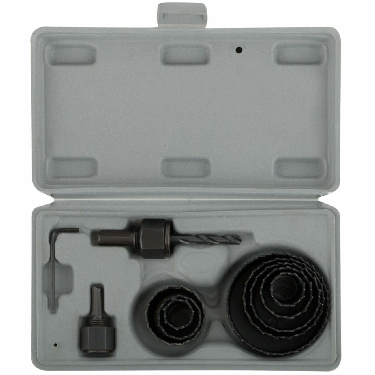 Набор пил круговых (коронки) по дереву, 8шт, 19-64мм MOS в кейсе