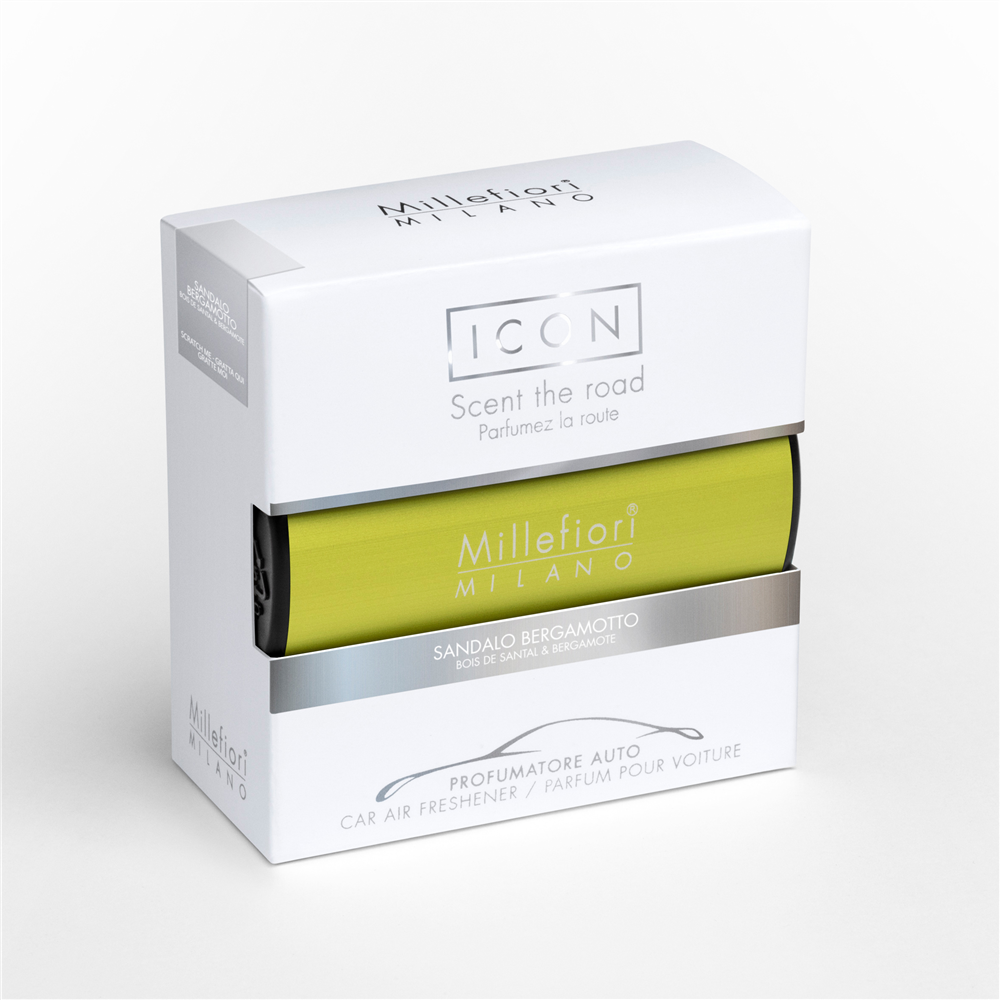 Millefiori Milano ICON / Ароматизатор в авто "Классик" Сандал и Бергамот CAR AIR FRESHENER ICON "CLASSIC" YELLOW - SANDALO BERGAMOTTO