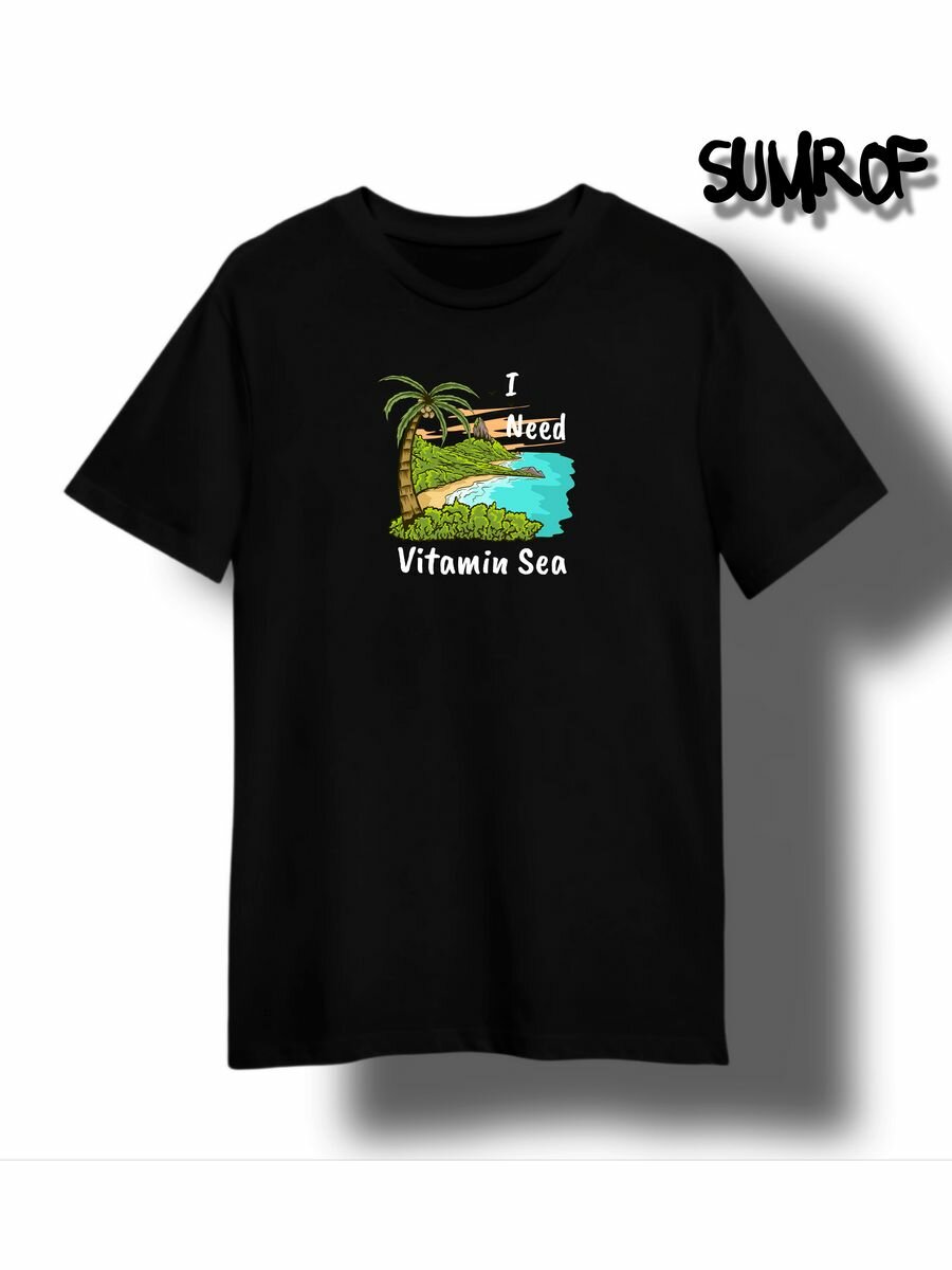 Футболка море пляж пальма