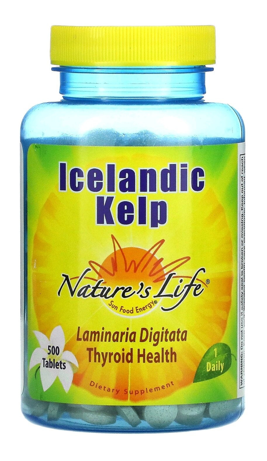 Kelp, Келп+йод бурые водоросли Исландские, 500 таблеток, Nature's life