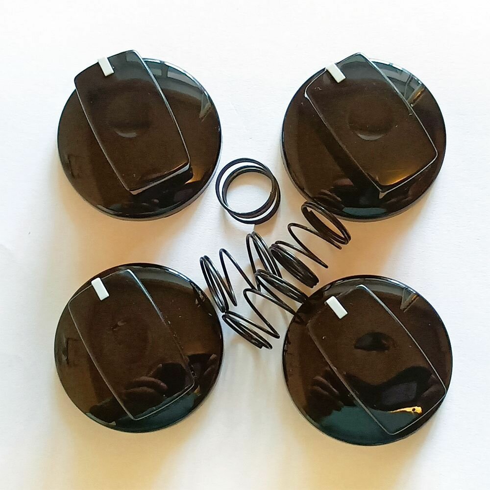 Ручки регулировки пламени варочной поверхности GEFEST моделей СН1210, 1211, 2230, 3210, черные, срез штока с боку