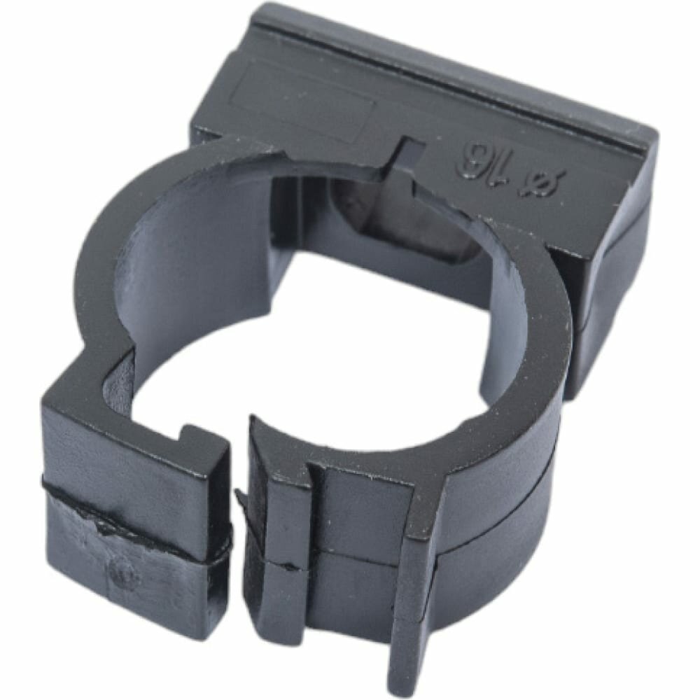 Держатель, Greenel, с фиксатором для труб Greenel D16 мм, черный, 100 шт. GE50180-05, крепления к поверхности стен