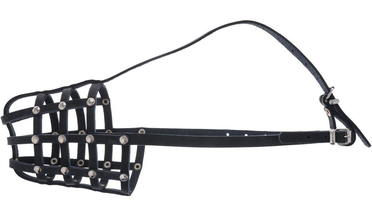 Намордник для собак кожаный черный 30 х 12 см Аркон н30ч NEW 1 шт