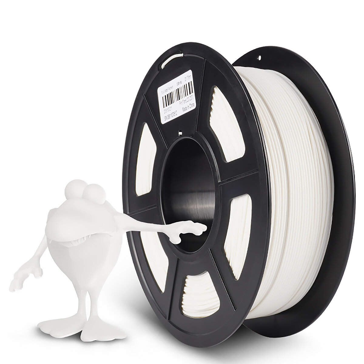 Филамент NVPRINT PLA Matte White для 3D печати диаметр 1.75мм длина 330 метров масса 1 кг