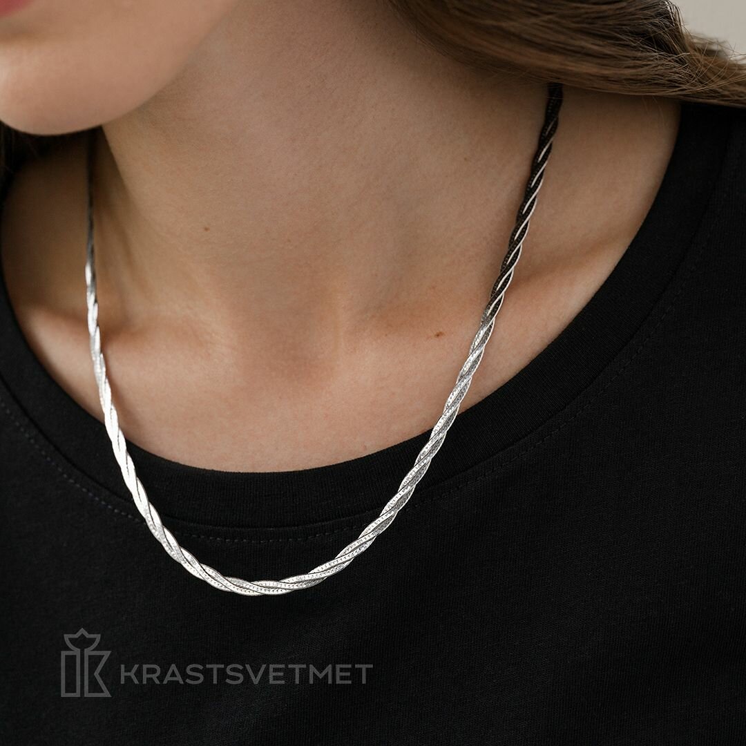 Цепь серебро, 925 проба, родирование