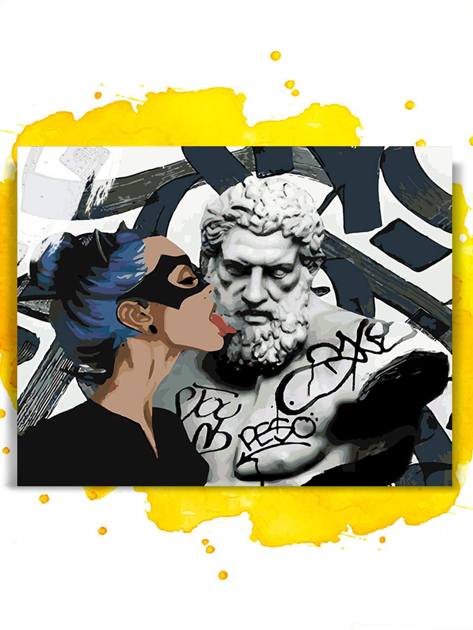 Картина по номерам на холсте Зевс и женщина-кошка, 40 х 50 см