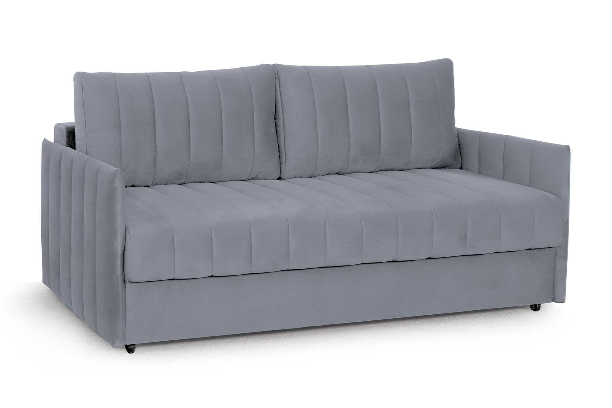 Диван раскладной Нонтон Пекин Стандарт, 200x105x92 см, еврокнижка, велюр серый