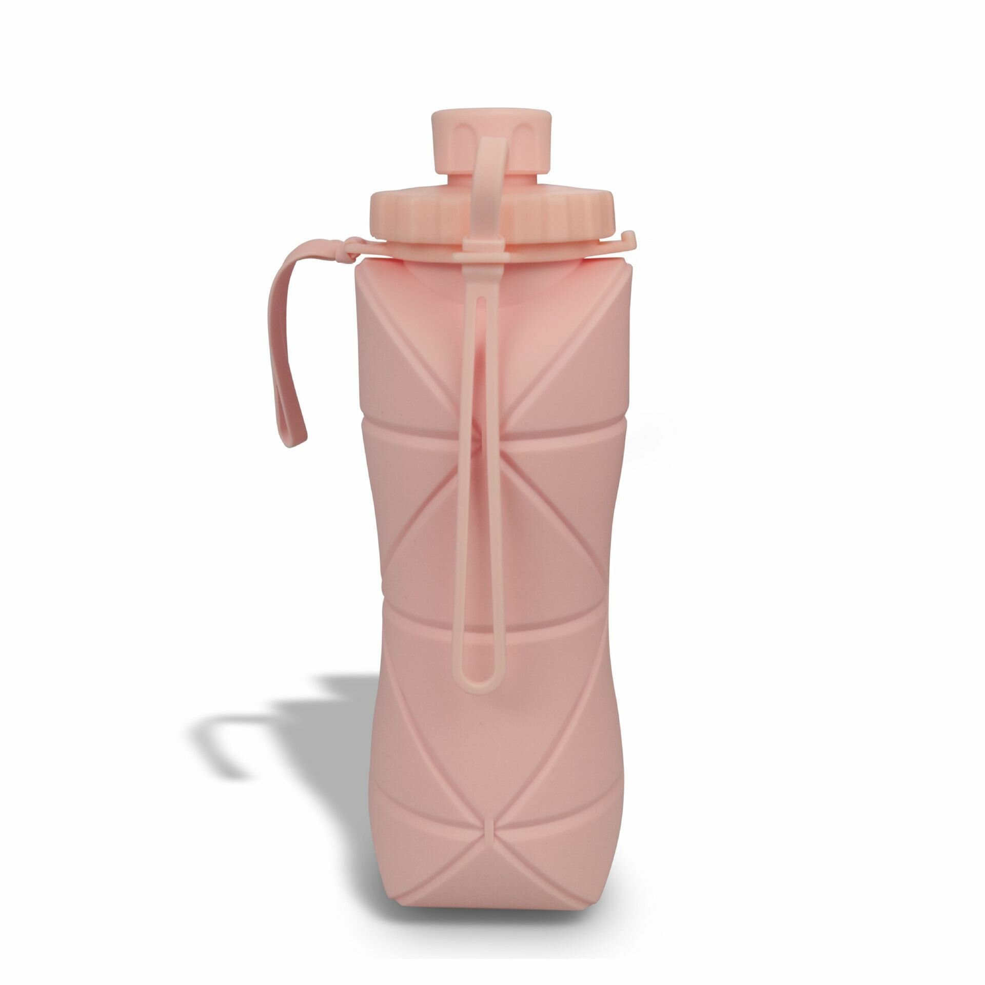 Складная силиконовая бутылка для воды, розовый