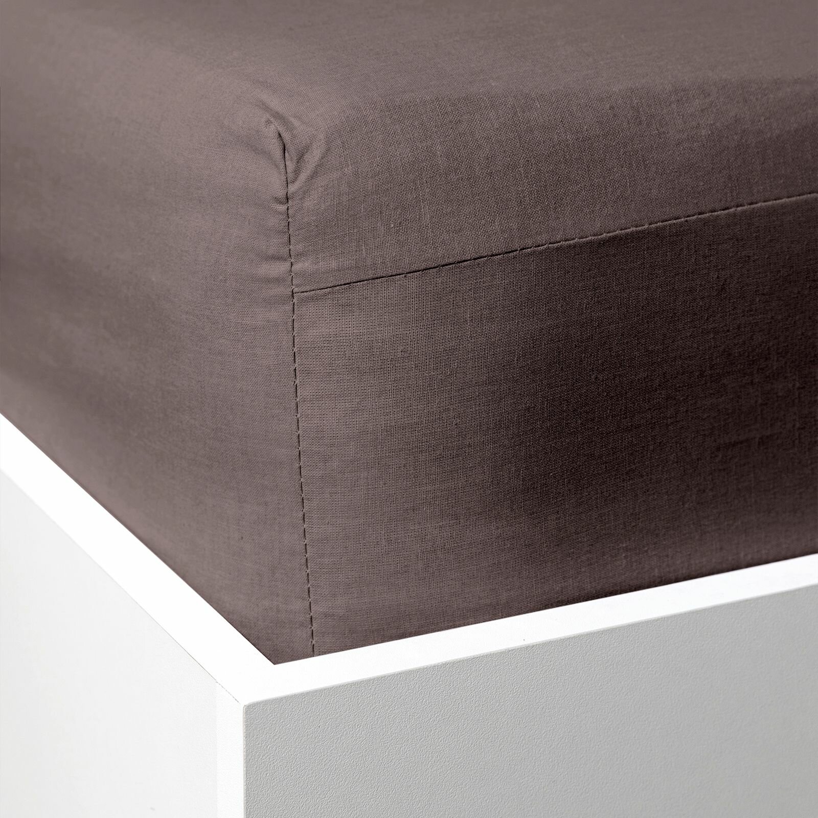 Cozy Home, Простынь на резинке перкаль 200х180х25, Only Color Huckleberry