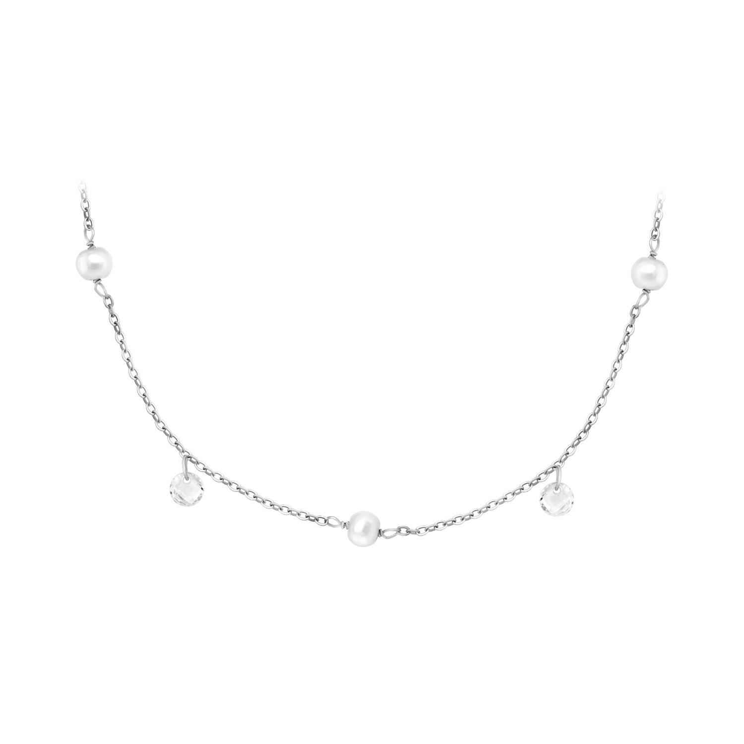 Колье, серебро, 925 проба, родирование