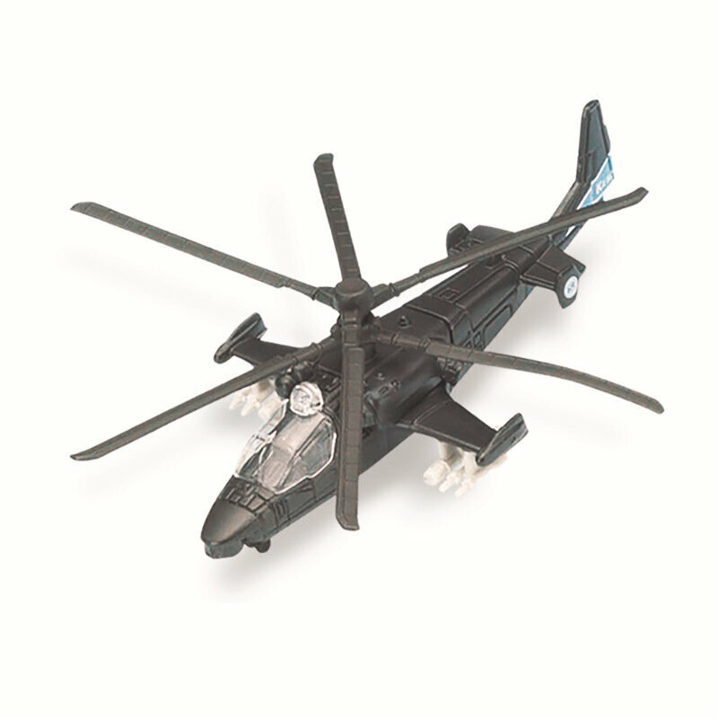 КА-52 аллигатор 0132 Масштабная модель самолета в черном металлическом покрытии, сплавная деталь для декора