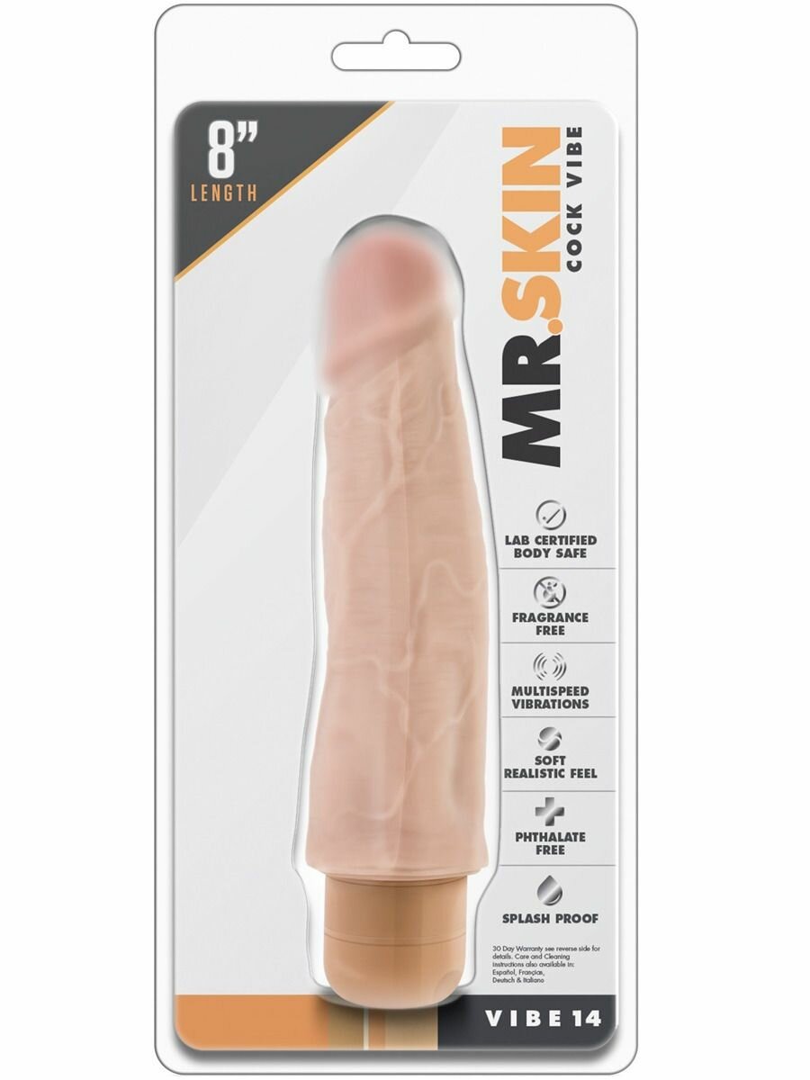 Вибратор многоскоростной "DR. SKIN COCK VIBE 14 FLESH" 16.5см