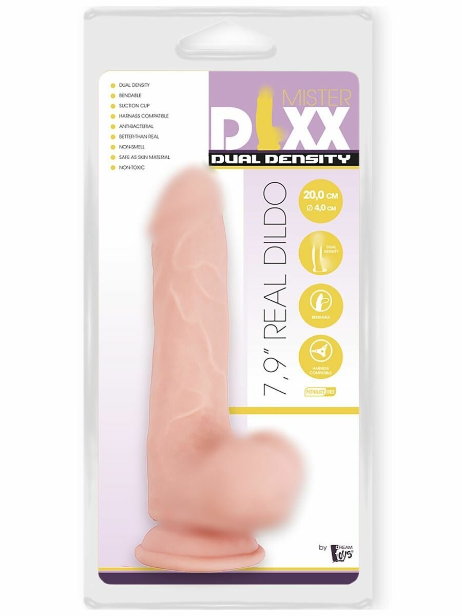 Фаллоимитатор на присоске "MR. DIXX 7.9 INCH DUAL DENSITY DILDO" 15.5см