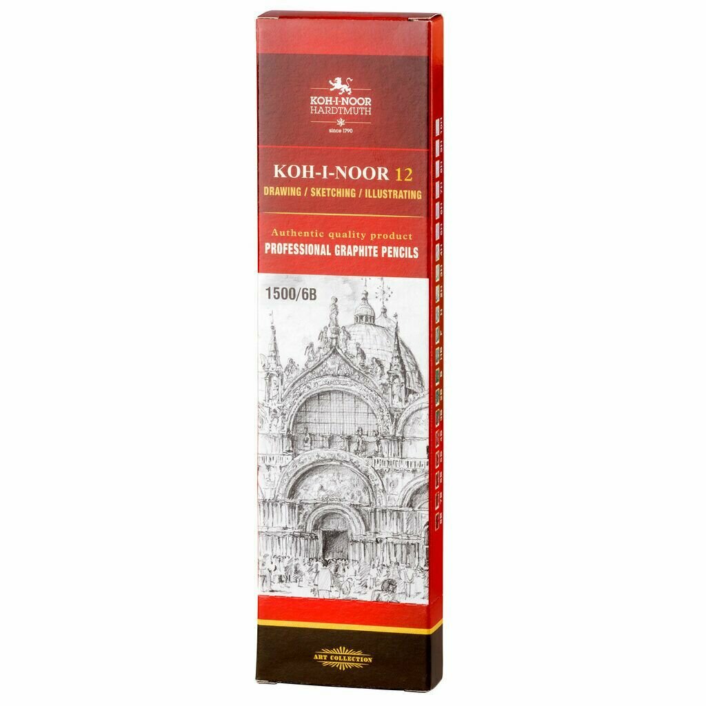 Карандаш Koh-I-Noor 1500 6В. Комплект из 12 карандашей