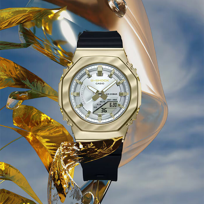 Наручные часы CASIO G-Shock, серебряный, черный, золотой — фото 1