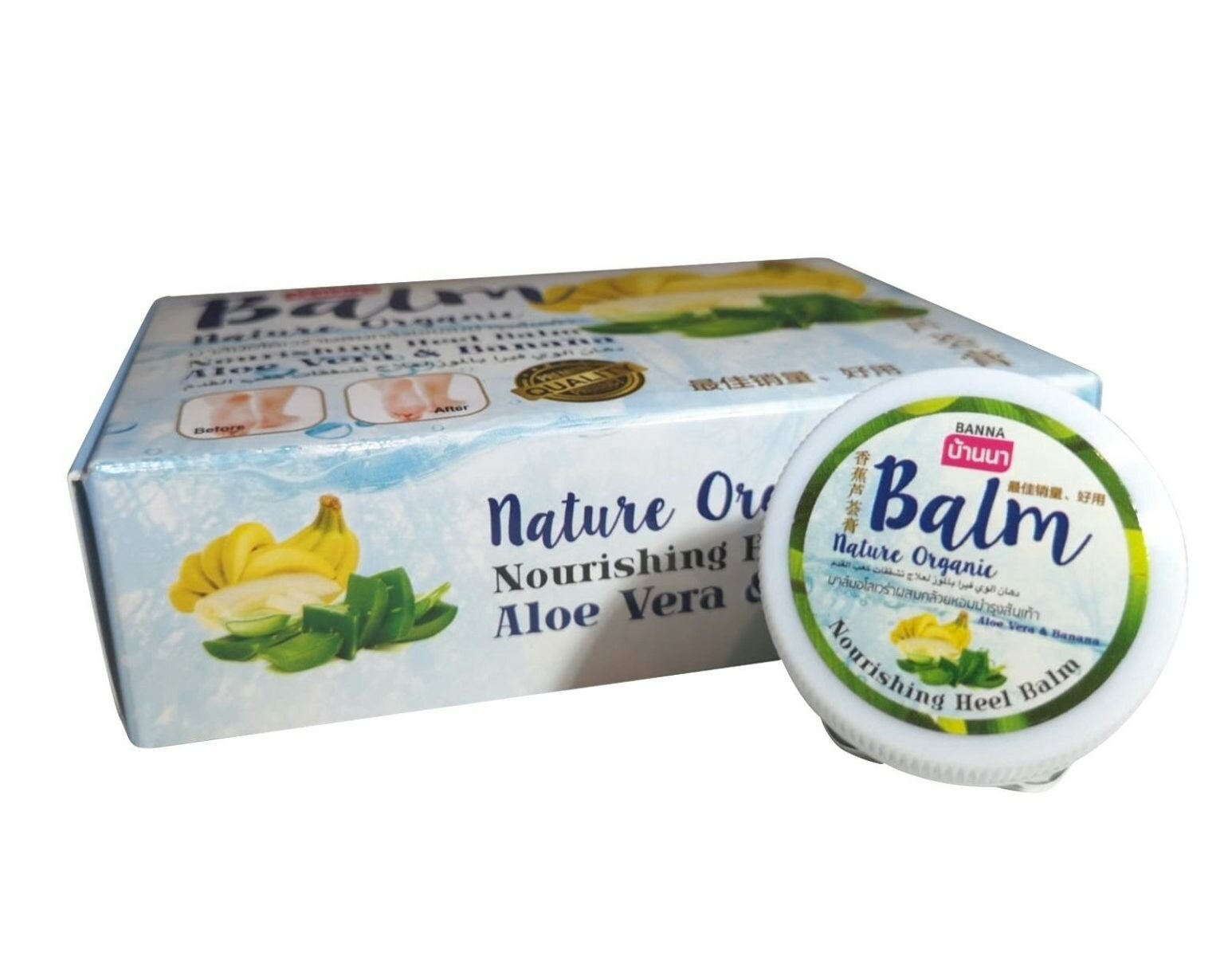 Бальзам для стоп Banna, банан и алое вера, питающий, 6 ш т* 25 гр