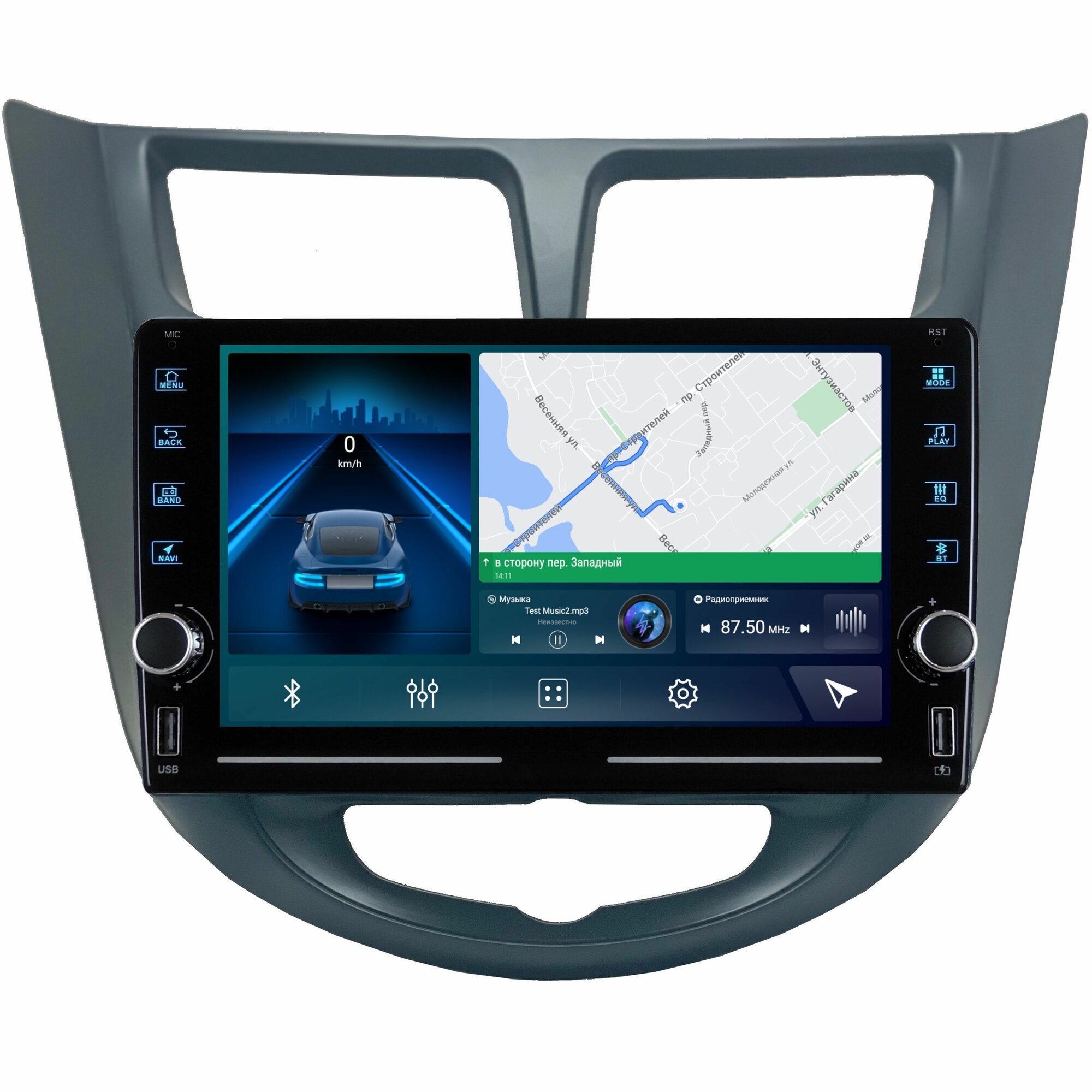 Магнитола R320 Hyundai Solaris 1 2011-2016 с Android 13, 4/64Gb память, 8 ядерный процессор, Carplay, DSP, 4G модем (Sim)