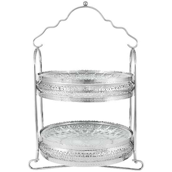 Блюдо Regent сервировочное двухъярусное "Британи" 23х20х33см, нержавеющая сталь RE-C3294C