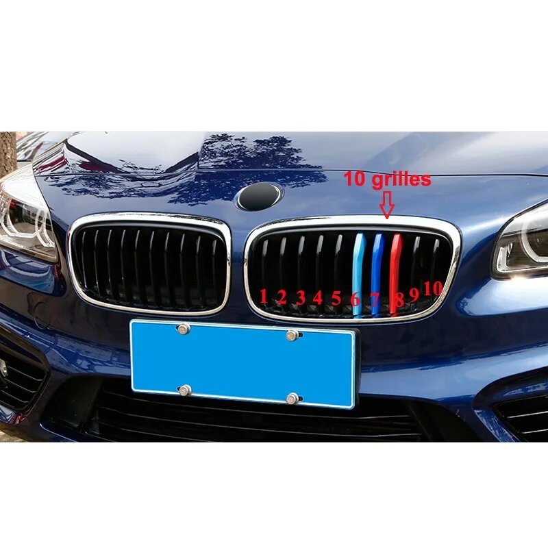 Автомобильная передняя решетка, обшивка м, спортивные полоски, крышка для гриля, стикеры 10 Grilles