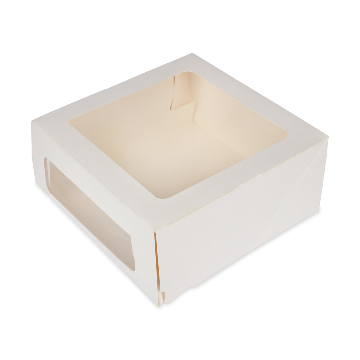 S-CHIEF BFC-011-VB68 Кондитерская коробка для торта с двумя окнами 22 x 22 x 10 см, прочная