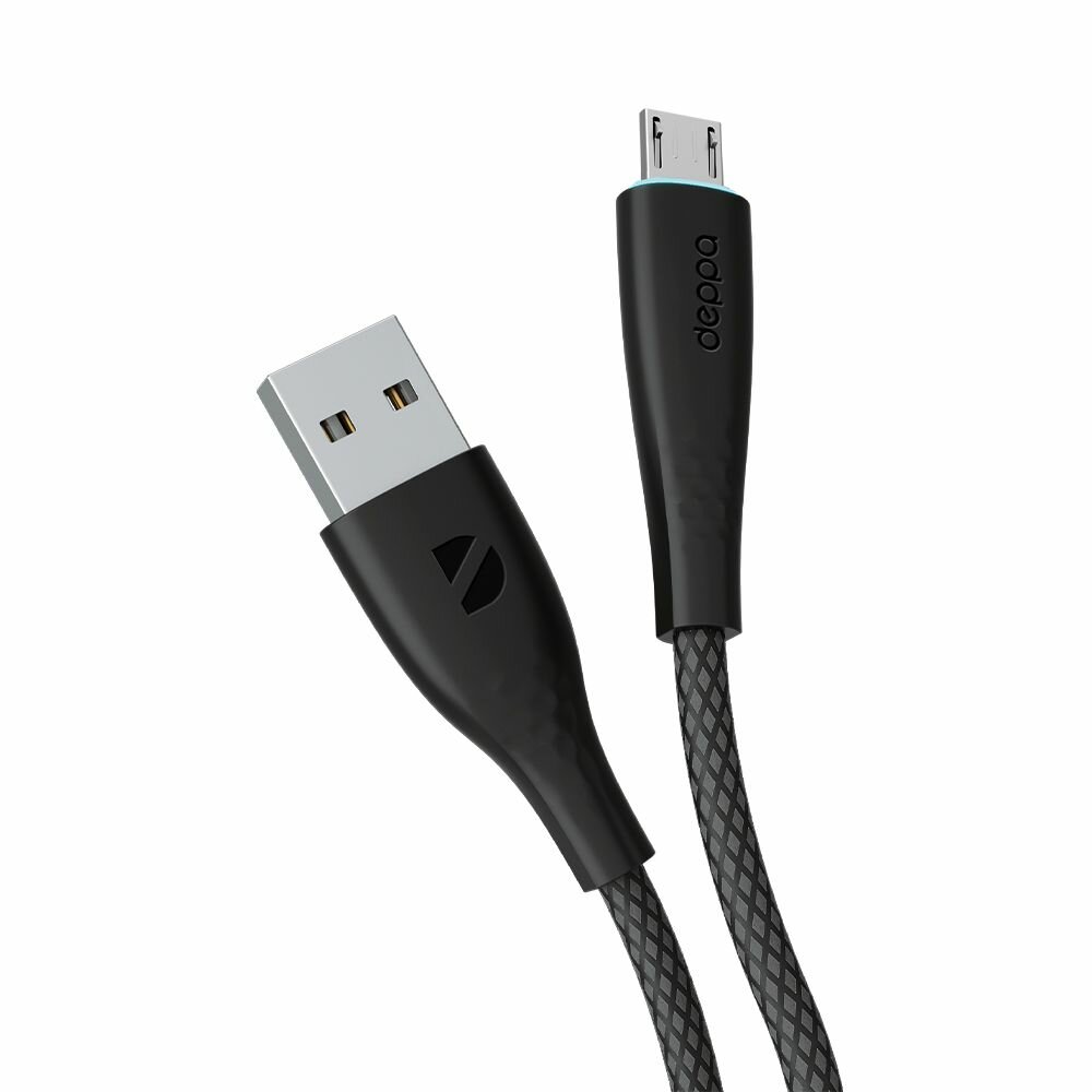 Кабель для зарядки micro USB 1м, Deppa 72545-OZ / Без заводской упаковки