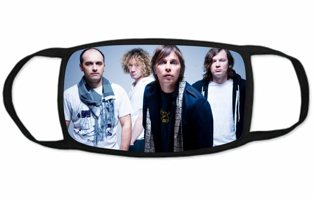 Тканевая защитная маска на лицо Мумий Тролль №1, Детская 18 на 10 см.