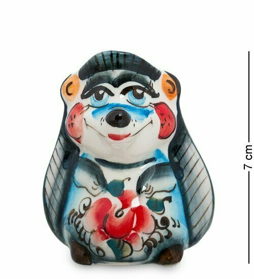 Подставка для зубочисток Ежик цв. (Гжельский фарфор) ГЛ-114 113-701159