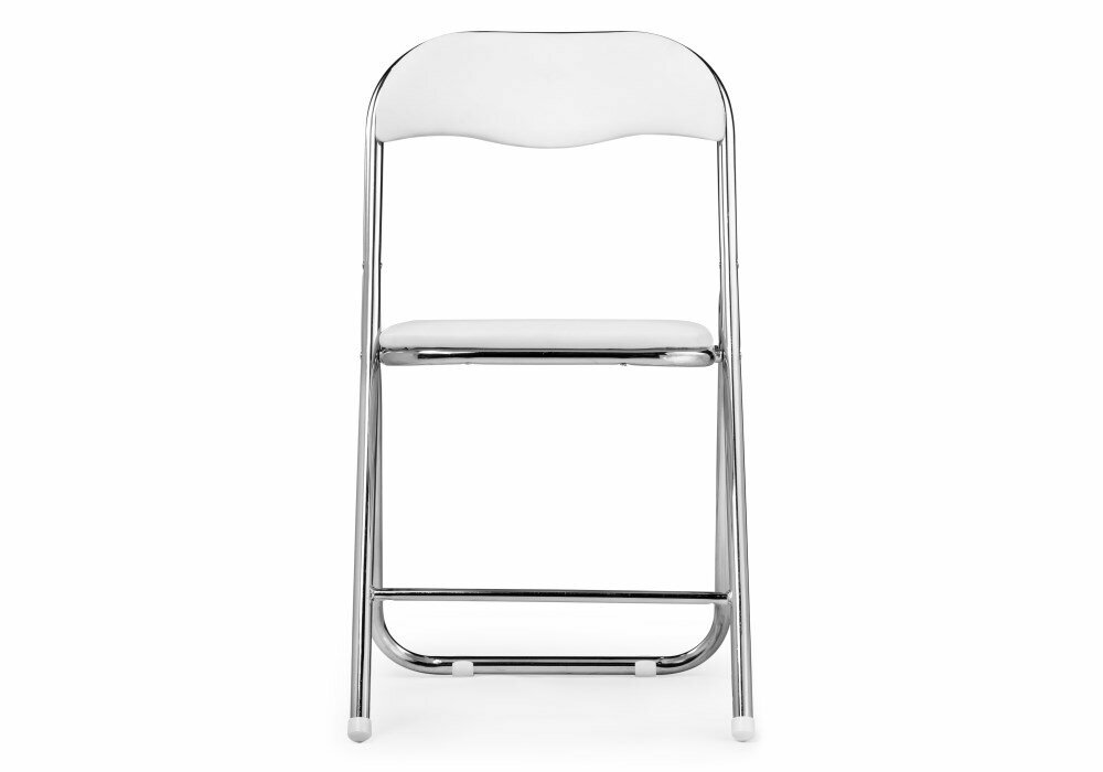 Стул на металлокаркасе Woodville Стул на металлокаркасе Fold 1 складной white / chrome - комплект из 6 шт — фото 1