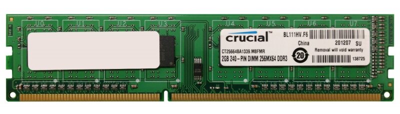 Оперативная память Crucial CT25664BA1339. M8FMR DDRIII 2GB