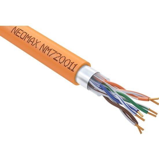 Кабель Neomax F/UTP cat.5e 4x2x0.52, 24 AWG, Медь, ZH нг(А)-HF (LSZH), внутренний (305 м), оранжевый