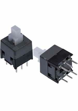 PB22E09-071, кнопка с фиксацией 8.5x8.5мм серая (PS850L, MPS-850-G) (25 шт.)