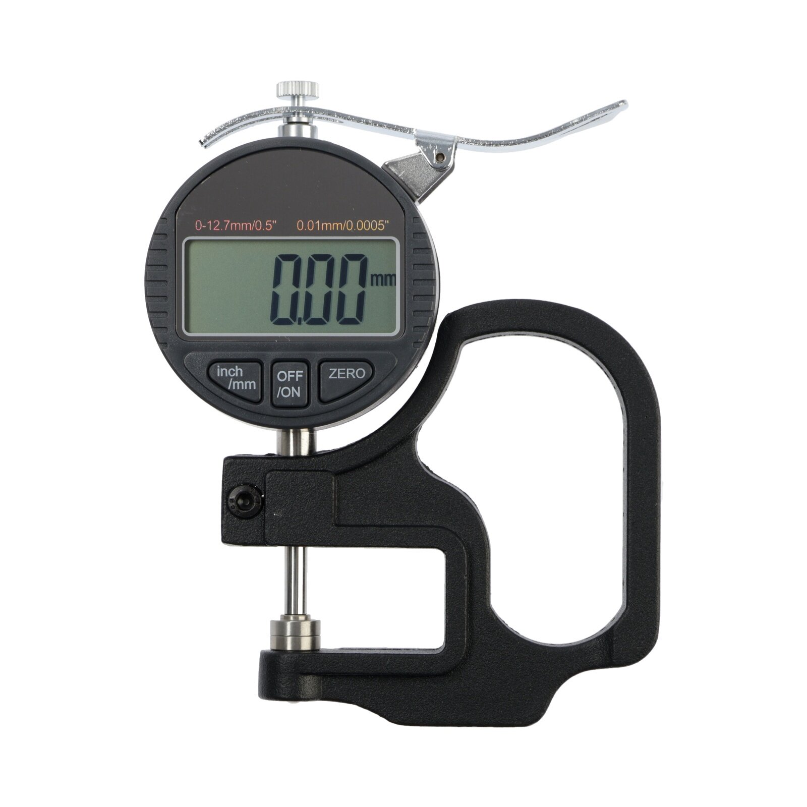 Толщиномер электронный тундра, металлический, диапазон 0-12.7 мм, точность 0.01 мм, 9938249