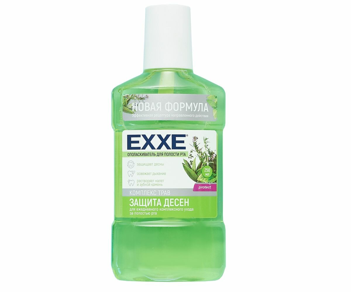 Ополаскиватель полости рта EXXE "Защита десен" с экстрактами трав 250 мл.