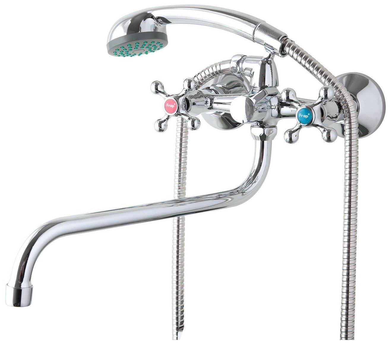 Смеситель для ванны и раковины 1/2 кер F2619-2 FRAP с картр перекл крест (хром, латунь)